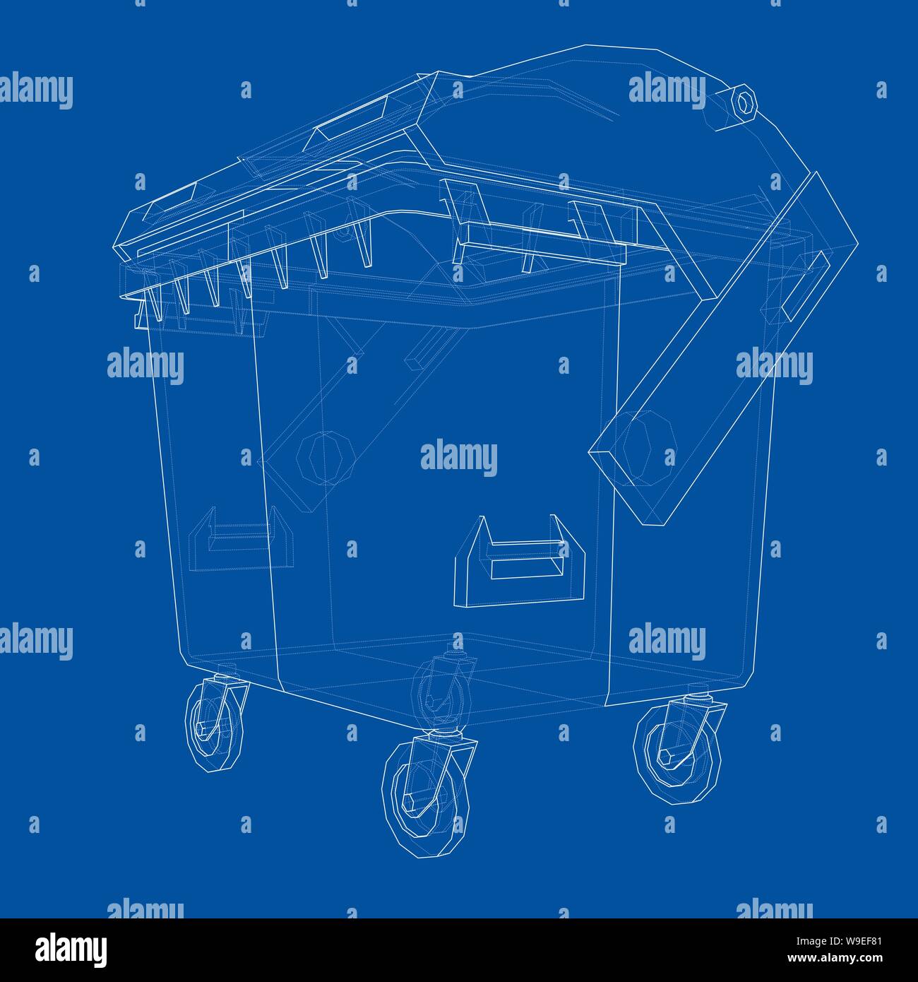 Outline Dumpster or dustbin vector Stock Vector Image & Art - Alamy