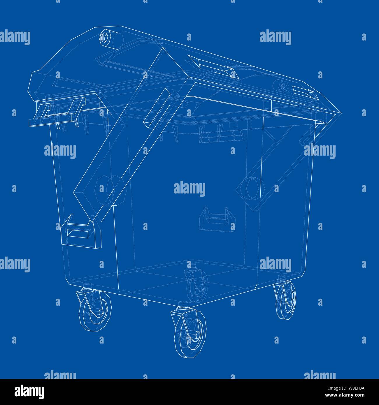 Outline Dumpster or dustbin vector Stock Vector Image & Art - Alamy