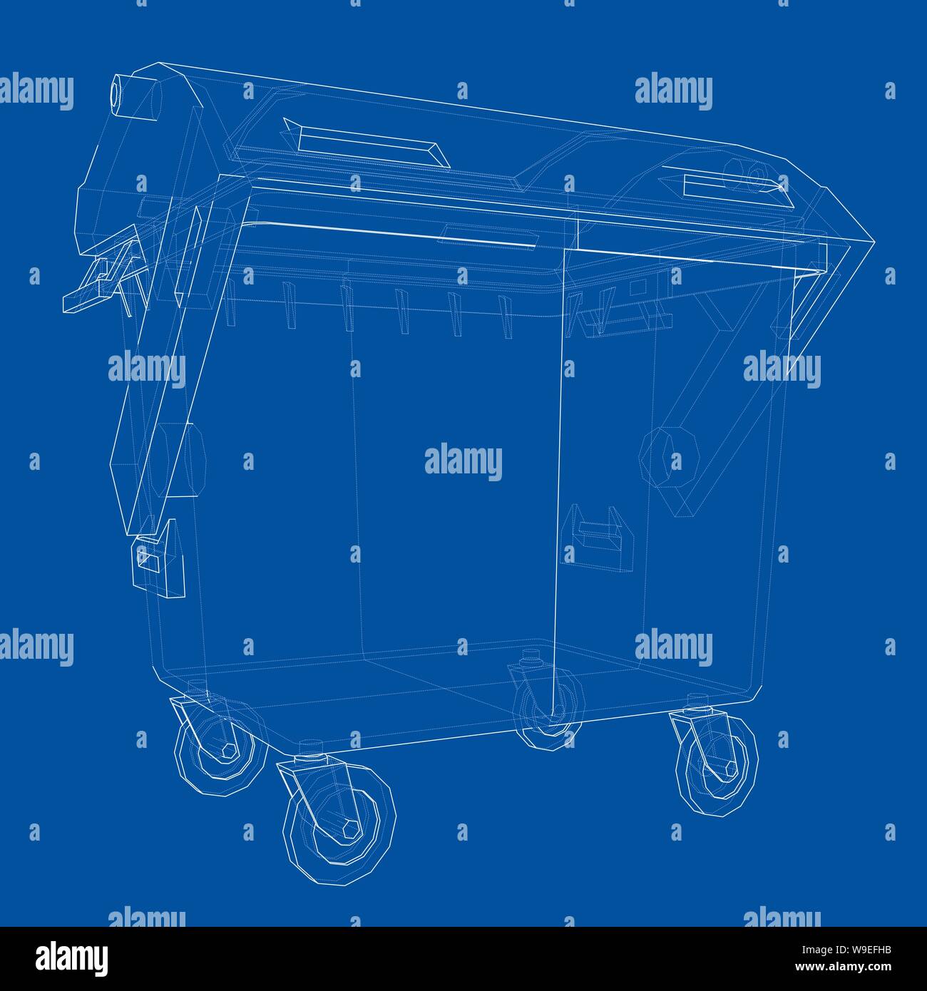 Outline Dumpster or dustbin vector Stock Vector Image & Art - Alamy