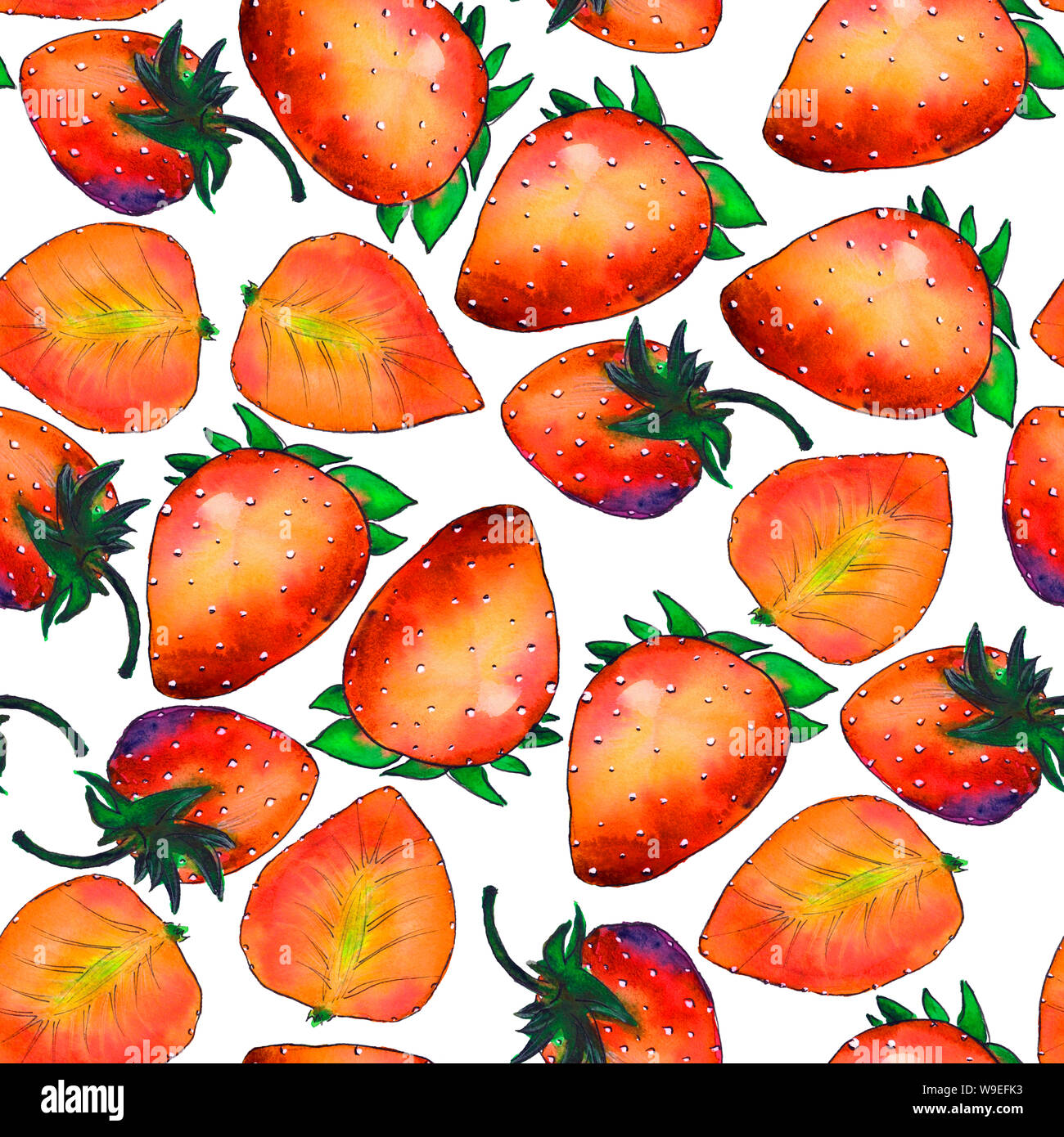 Seamless pattern of abstract watercolor hand drawn beautiful ...