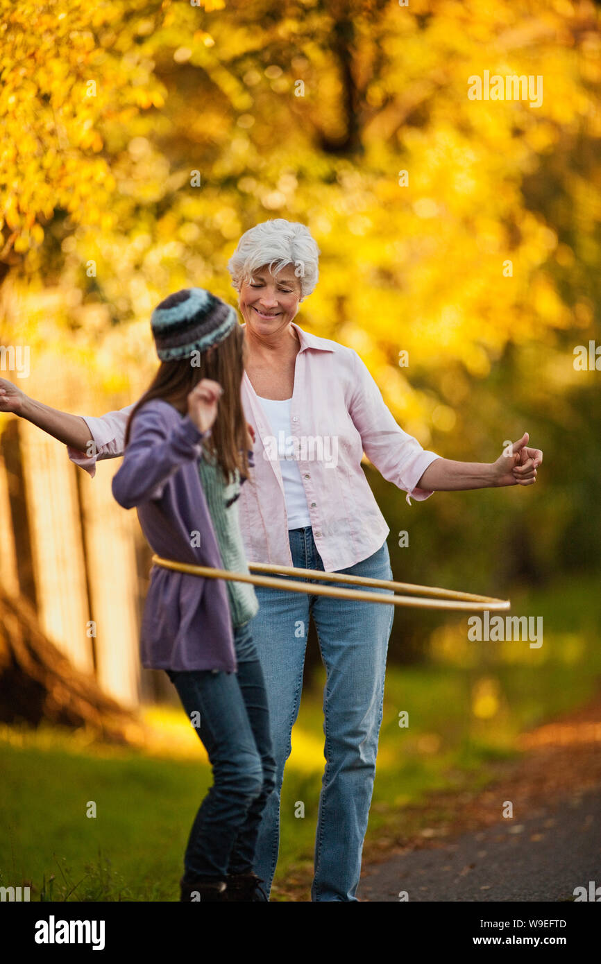 Woman hula hooping outside hi-res stock photography and images - Alamy