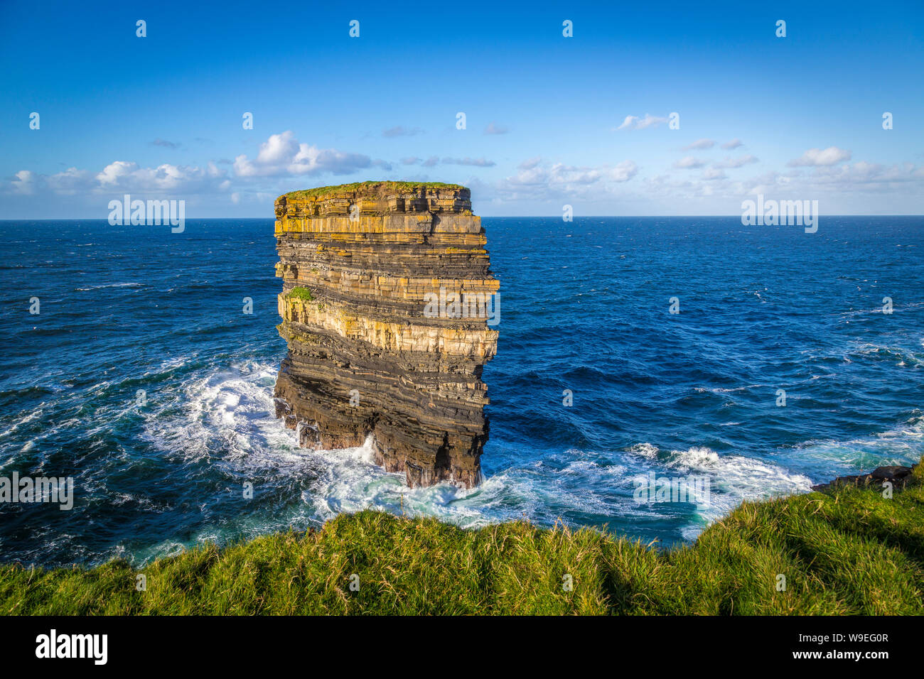 spectacular cliffs at Downpatrick Head, Co Mayo, Ireland Stock Photo ...