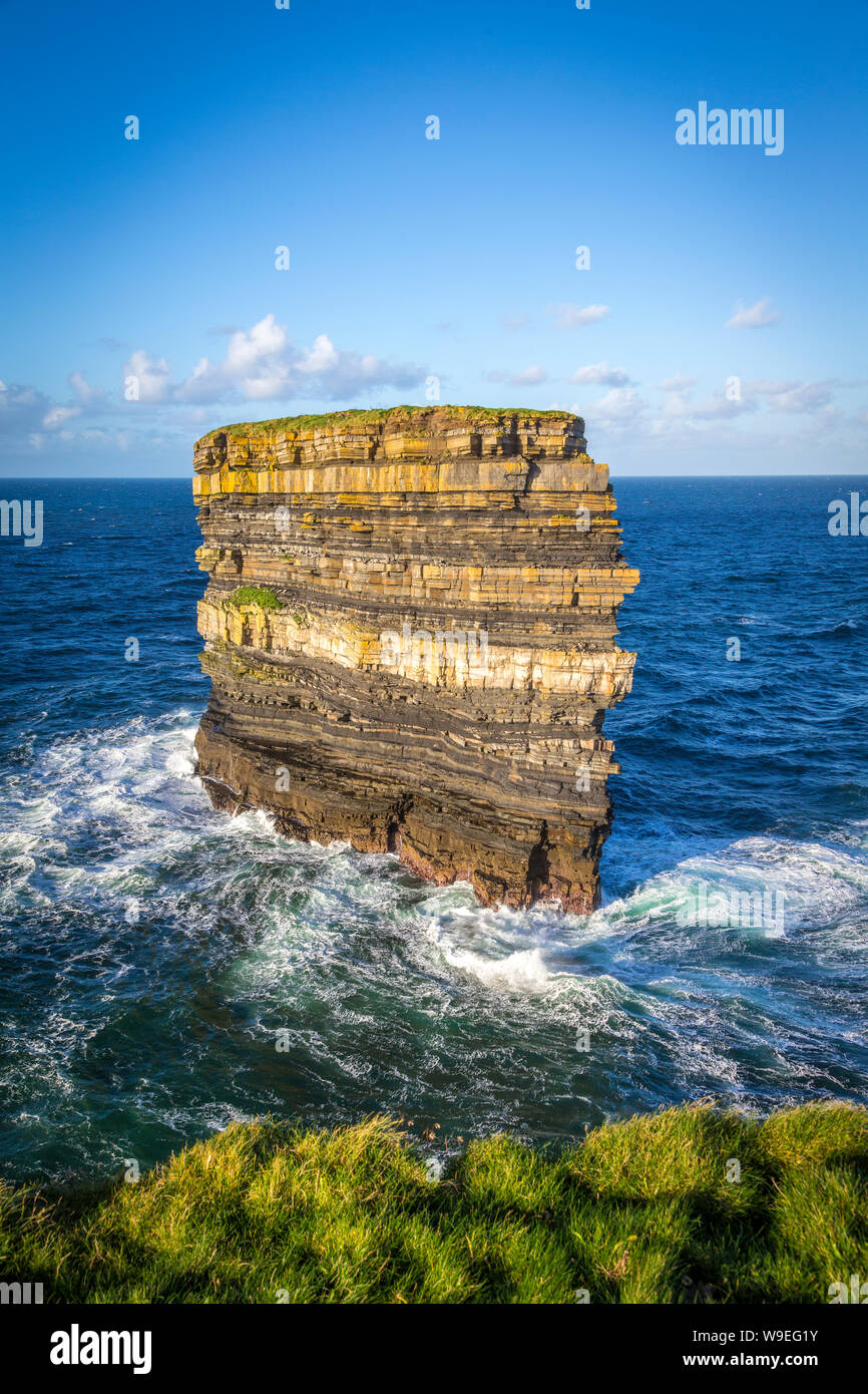 spectacular cliffs at Downpatrick Head, Co Mayo, Ireland Stock Photo ...