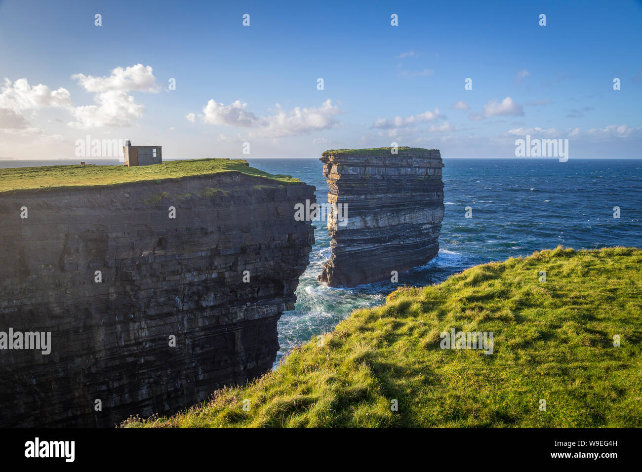 spectacular cliffs at Downpatrick Head, Co Mayo, Ireland Stock Photo ...