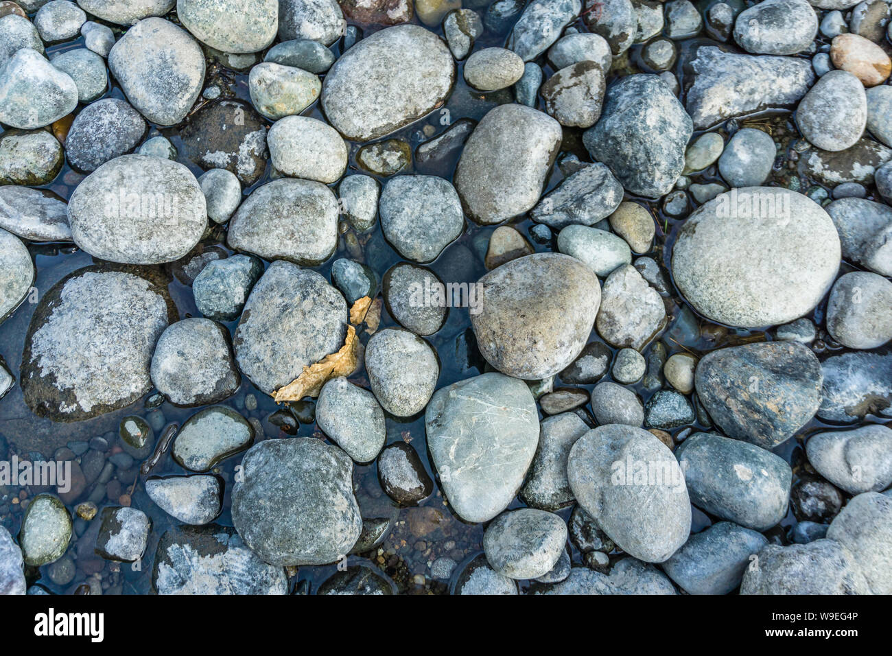 A background shot of round river rocks Stock Photo - Alamy