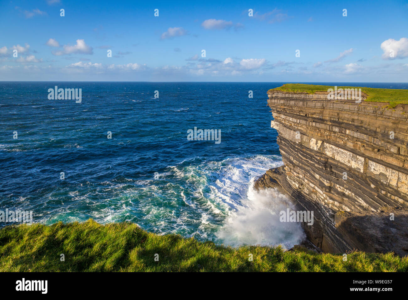 spectacular cliffs at Downpatrick Head, Co Mayo, Ireland Stock Photo ...