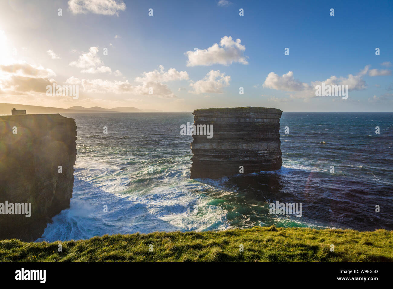spectacular cliffs at Downpatrick Head, Co Mayo, Ireland Stock Photo ...