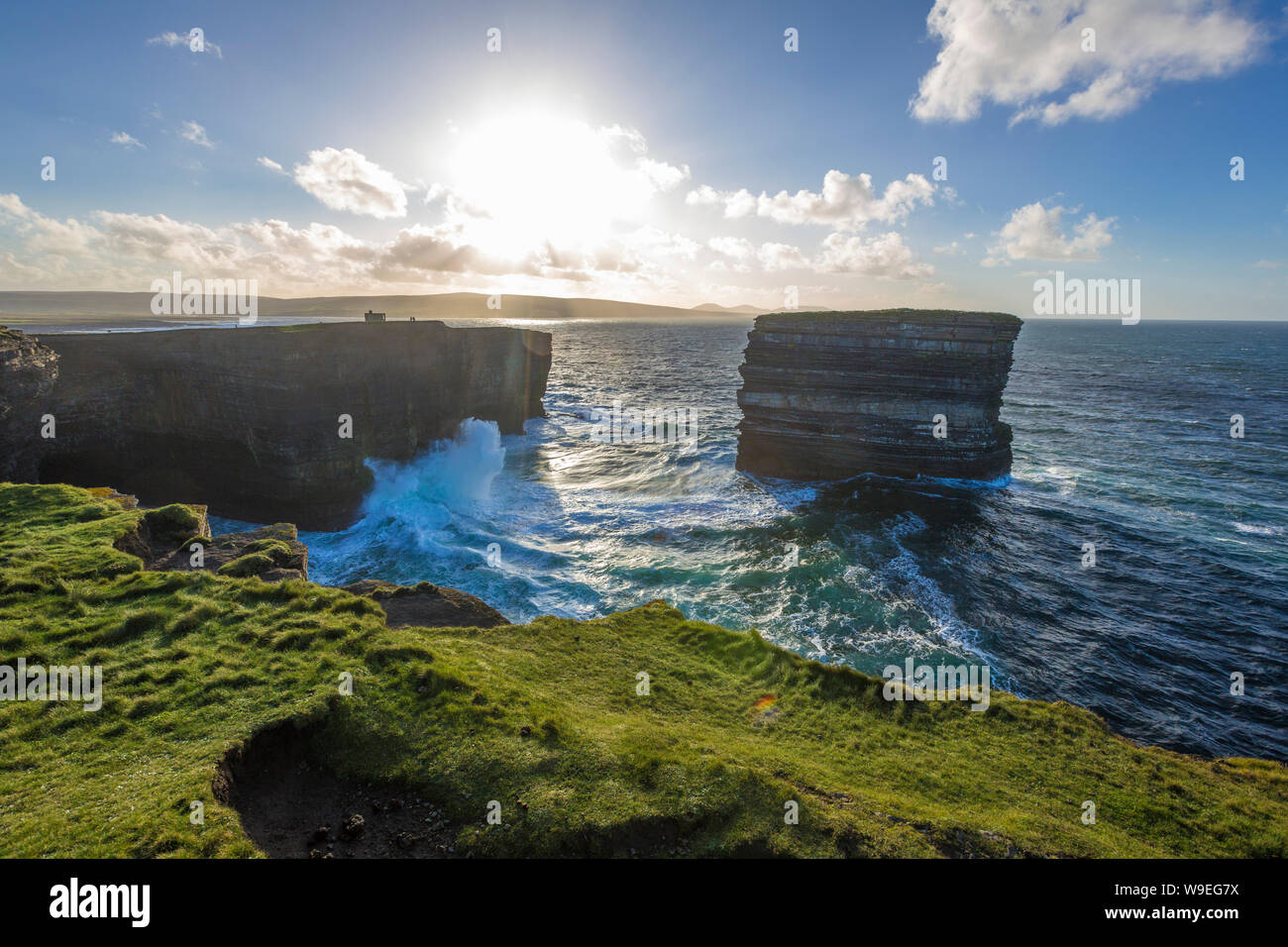 spectacular cliffs at Downpatrick Head, Co Mayo, Ireland Stock Photo ...