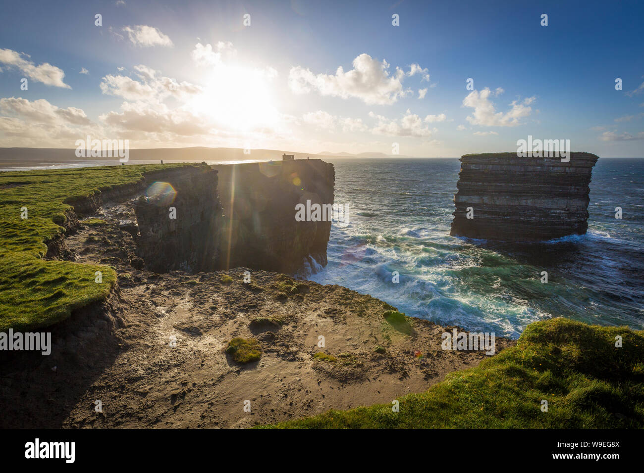 spectacular cliffs at Downpatrick Head, Co Mayo, Ireland Stock Photo ...