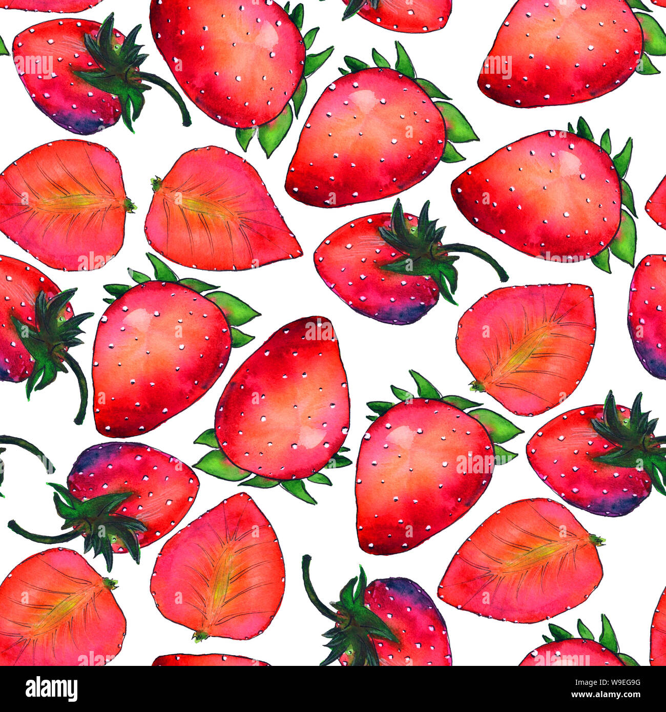 Seamless pattern of abstract watercolor hand drawn beautiful ...