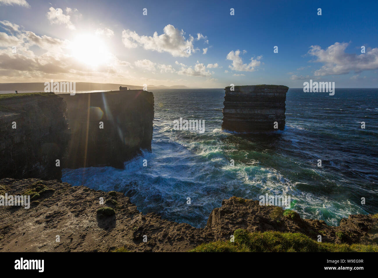 spectacular cliffs at Downpatrick Head, Co Mayo, Ireland Stock Photo ...