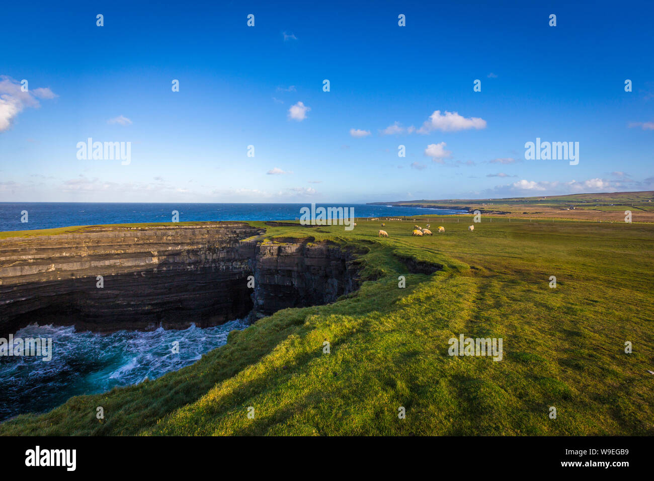 spectacular cliffs at Downpatrick Head, Co Mayo, Ireland Stock Photo ...