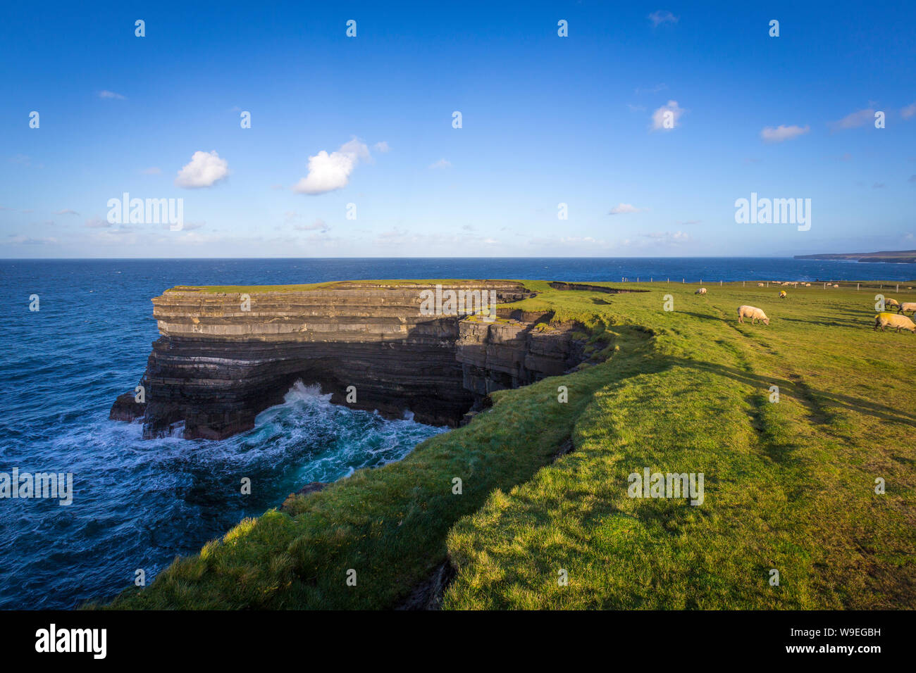 spectacular cliffs at Downpatrick Head, Co Mayo, Ireland Stock Photo ...