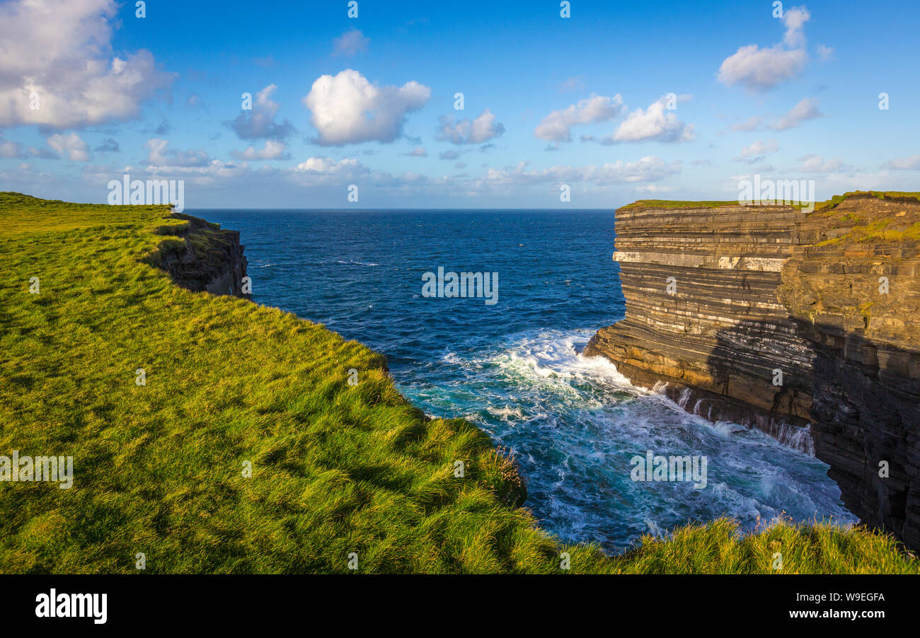 spectacular cliffs at Downpatrick Head, Co Mayo, Ireland Stock Photo ...