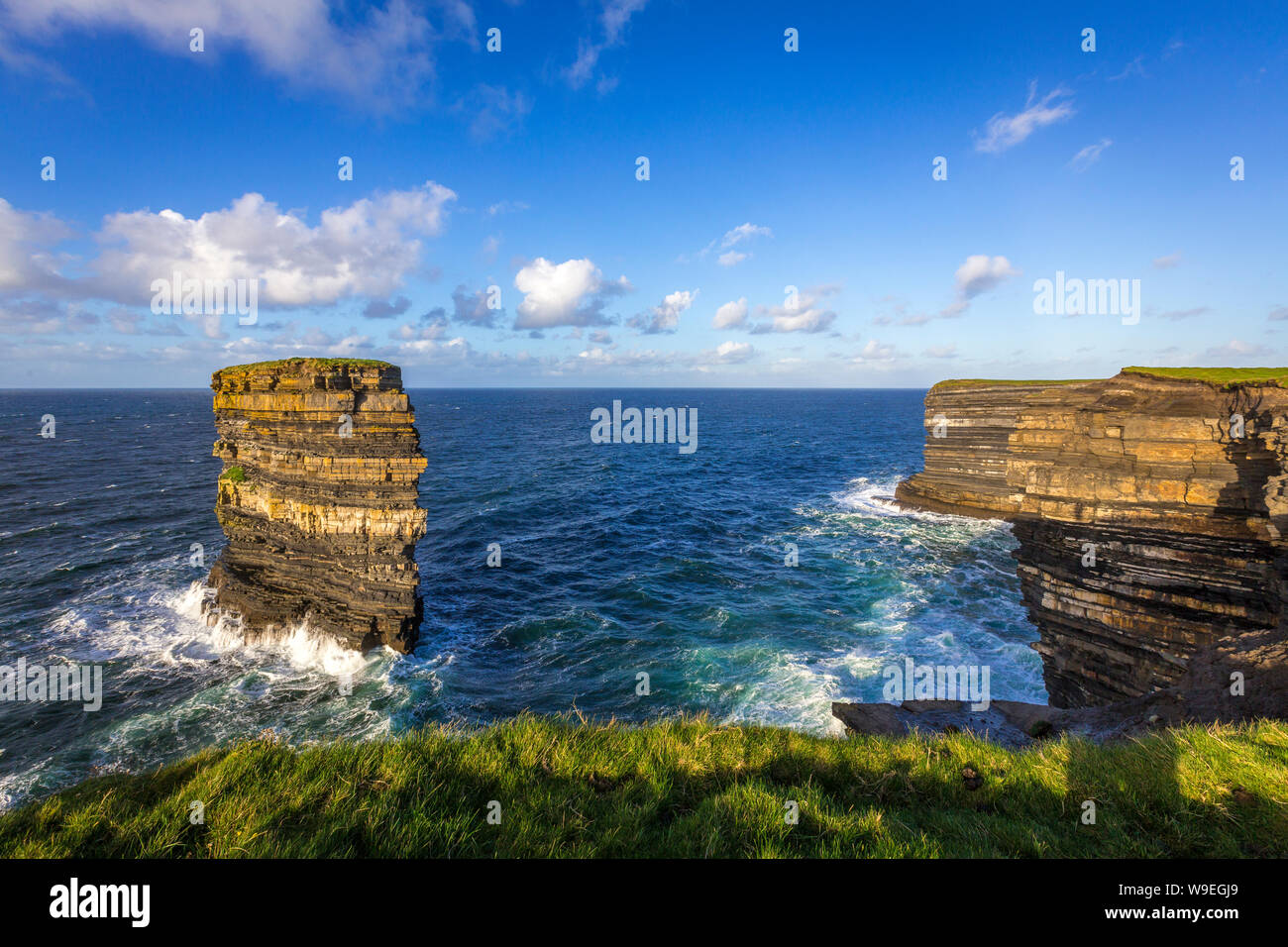 spectacular cliffs at Downpatrick Head, Co Mayo, Ireland Stock Photo ...