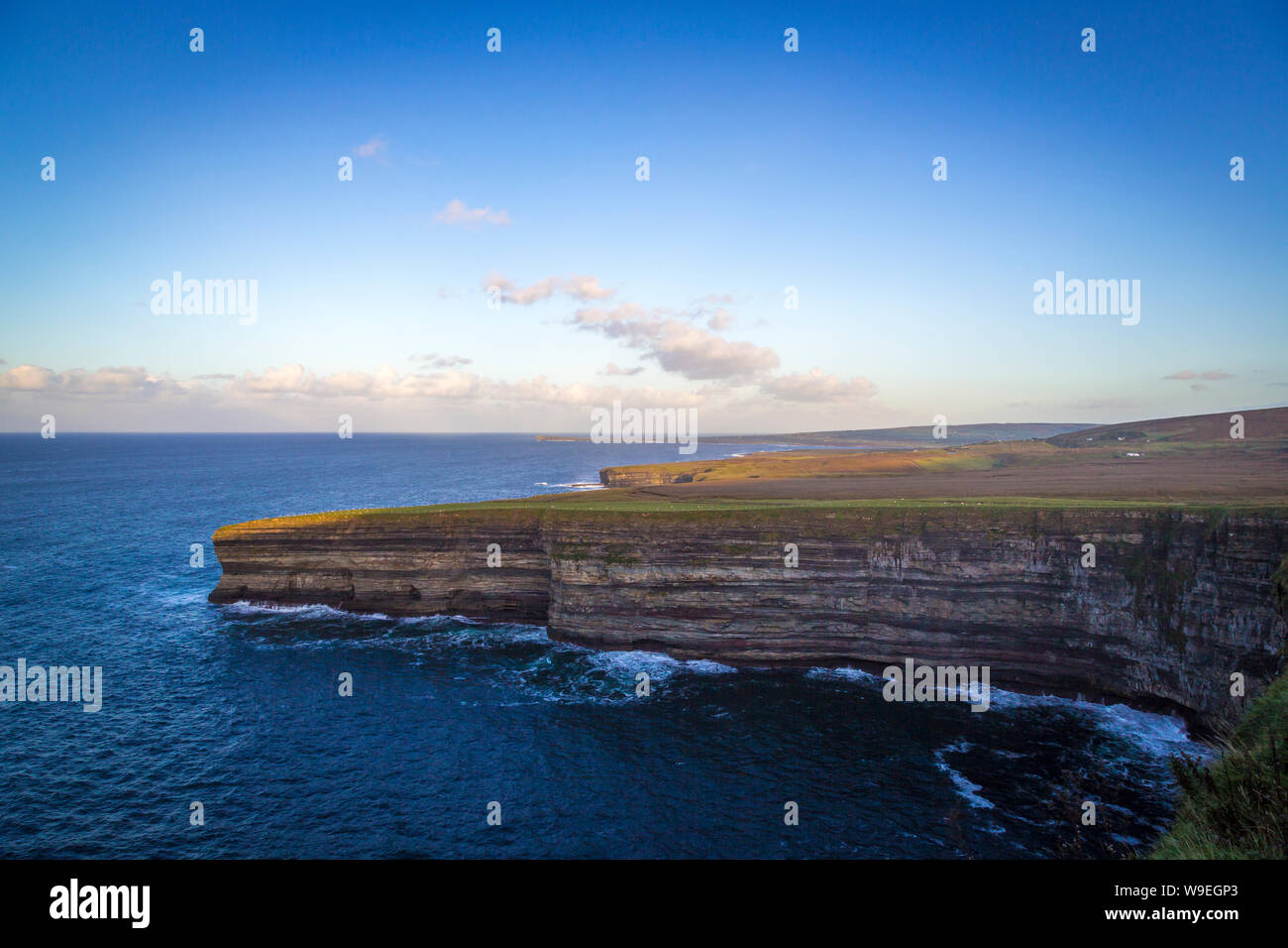spectacular cliffs at Downpatrick Head, Co Mayo, Ireland Stock Photo ...