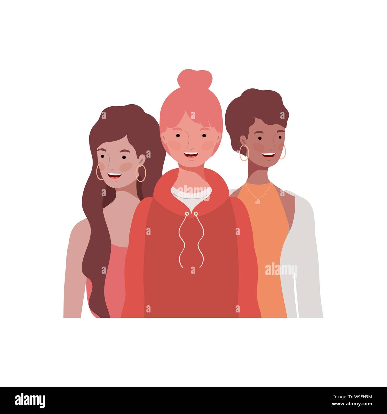 young women on white background Stock Vector Image & Art - Alamy