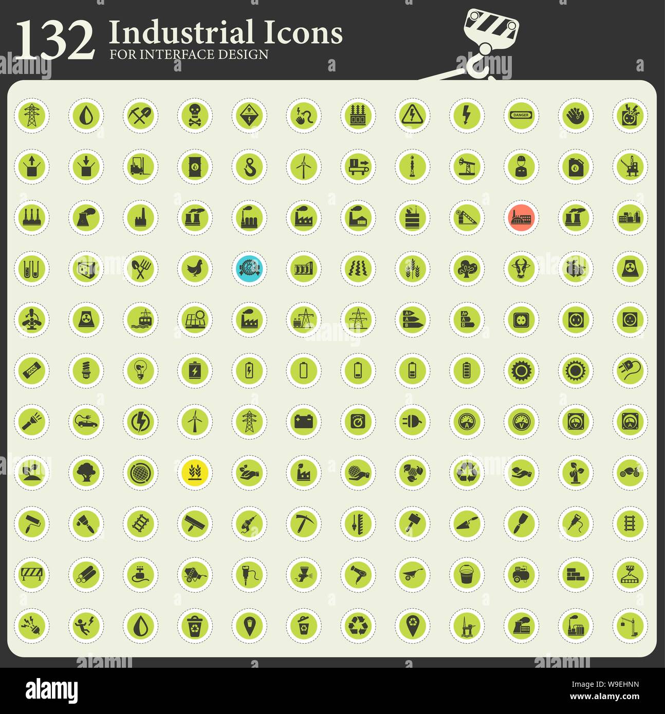 industry and tools icon set Stock Vector Image & Art - Alamy