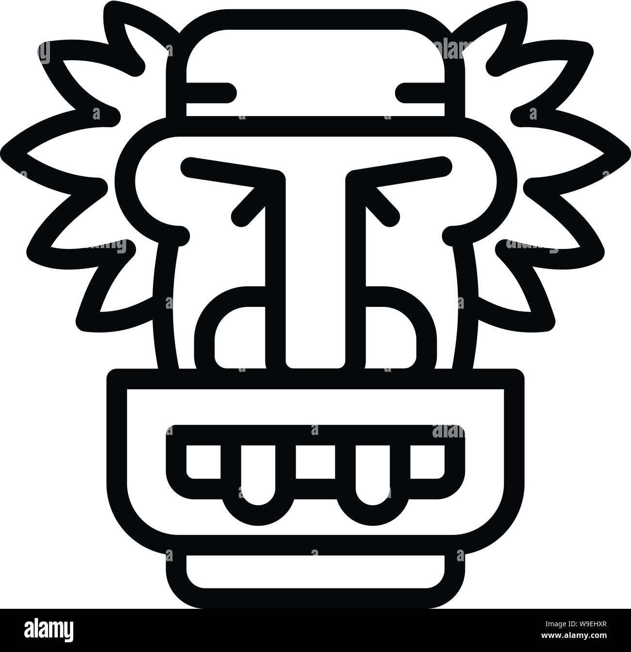 Tiki idol icon. Outline tiki idol vector icon for web design isolated ...