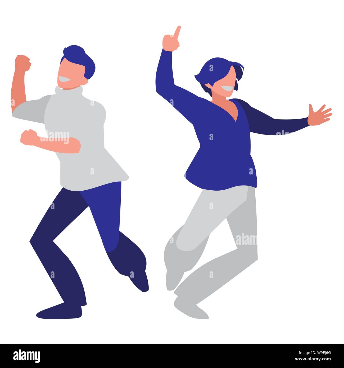 Two men dancing night club Stock Vector Images - Alamy