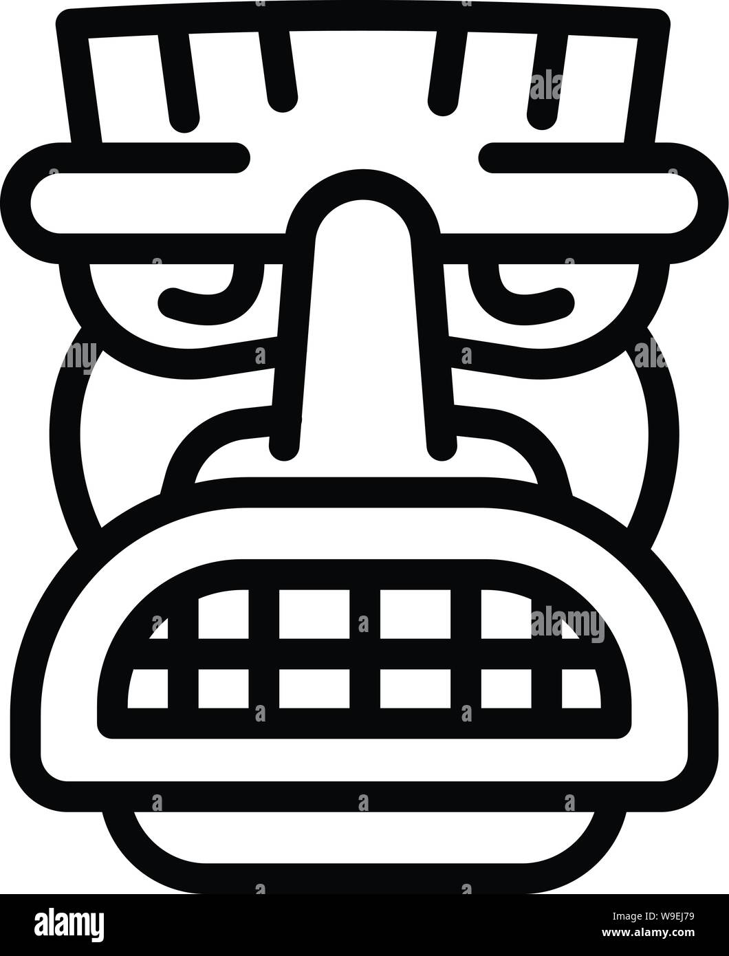 Exotic idol god icon. Outline exotic idol god vector icon for web ...