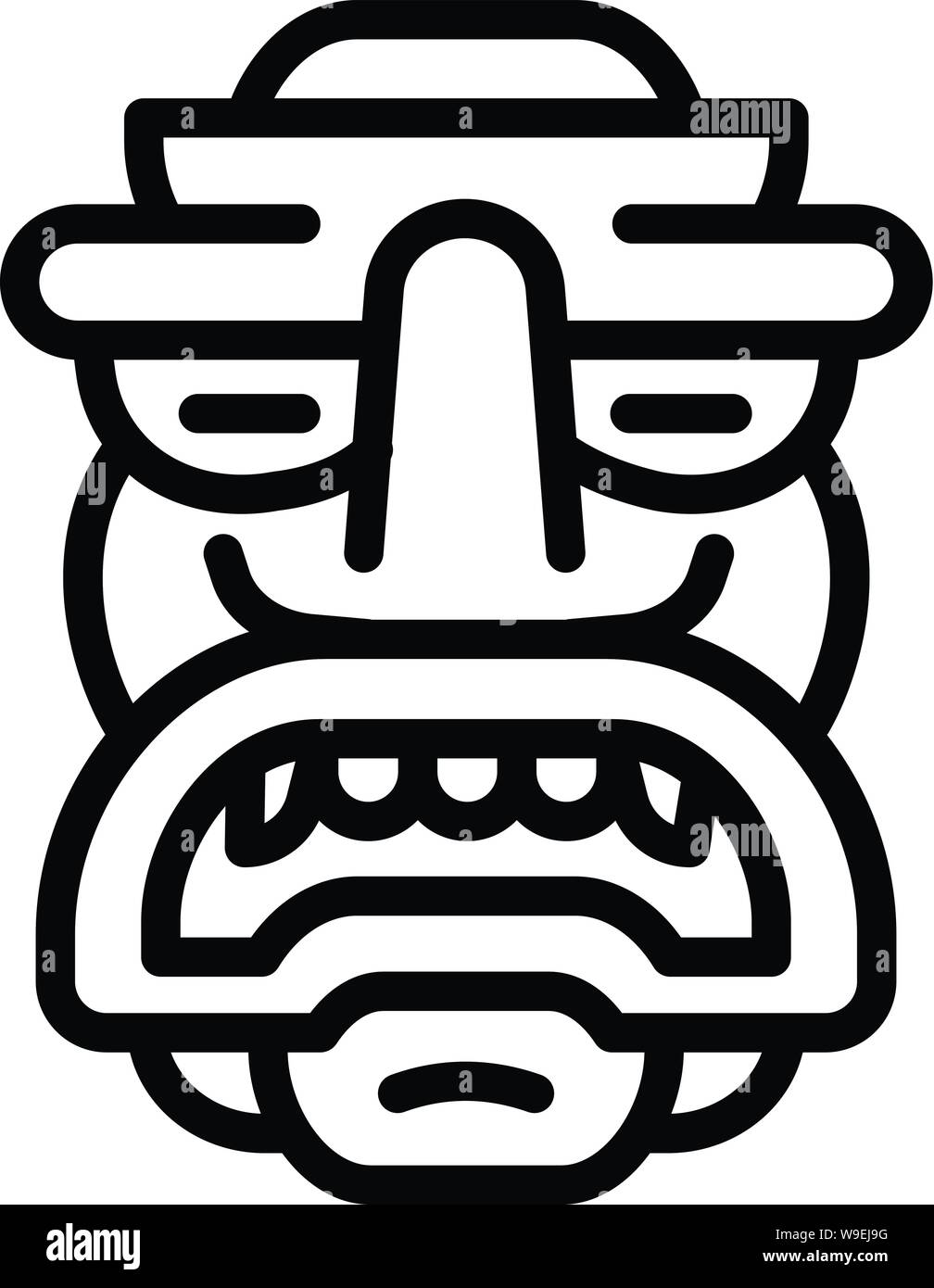 Ornamental idol icon. Outline ornamental idol vector icon for web ...