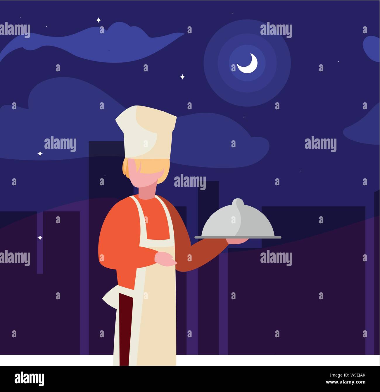 chef worker avatar character vector illustration design Stock Vector ...