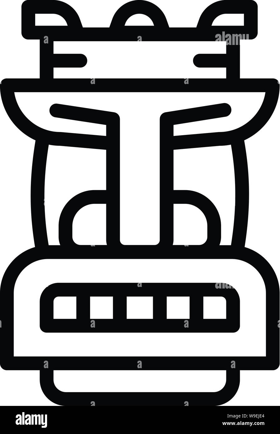 Idol head icon. Outline idol head vector icon for web design isolated ...