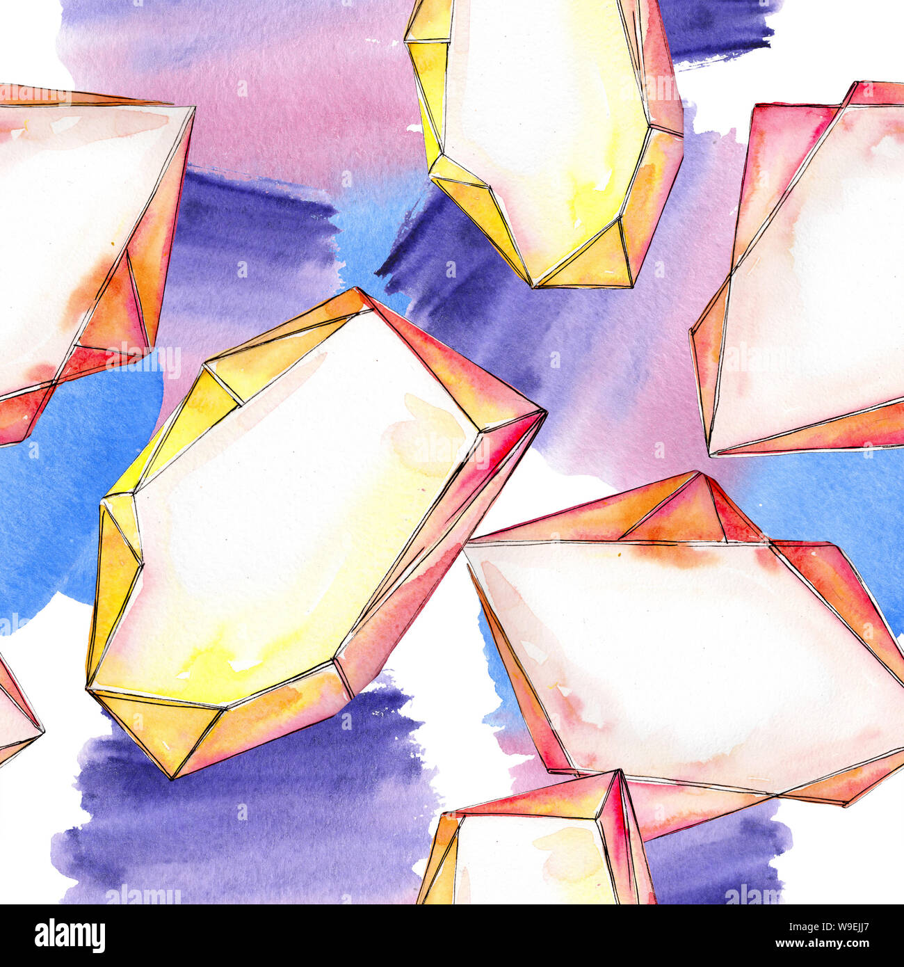 Colorful rock jewelry minerals. Geometric polygon crystal stone ...