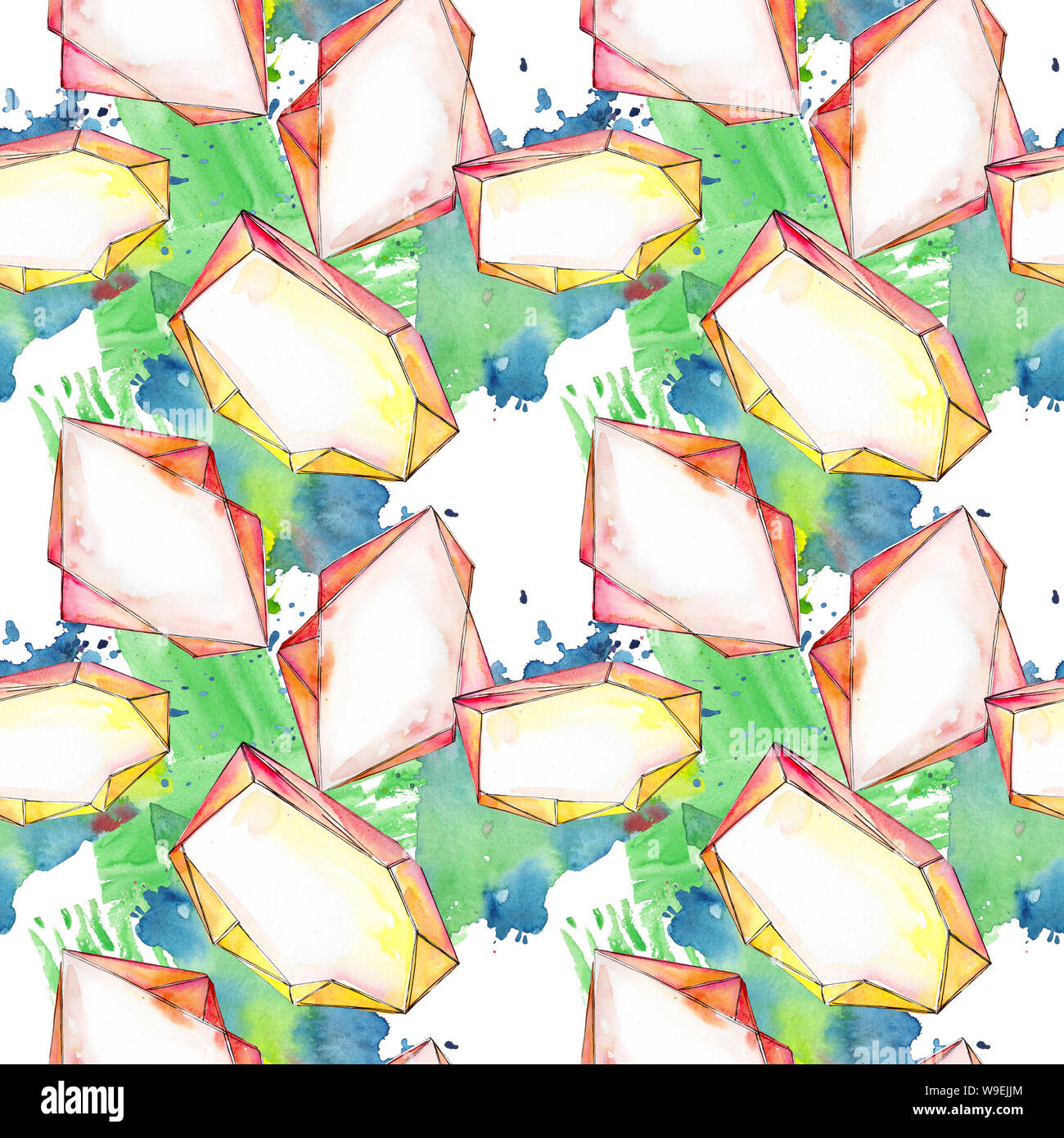 Seamless polygon pattern Cut Out Stock Images & Pictures - Alamy