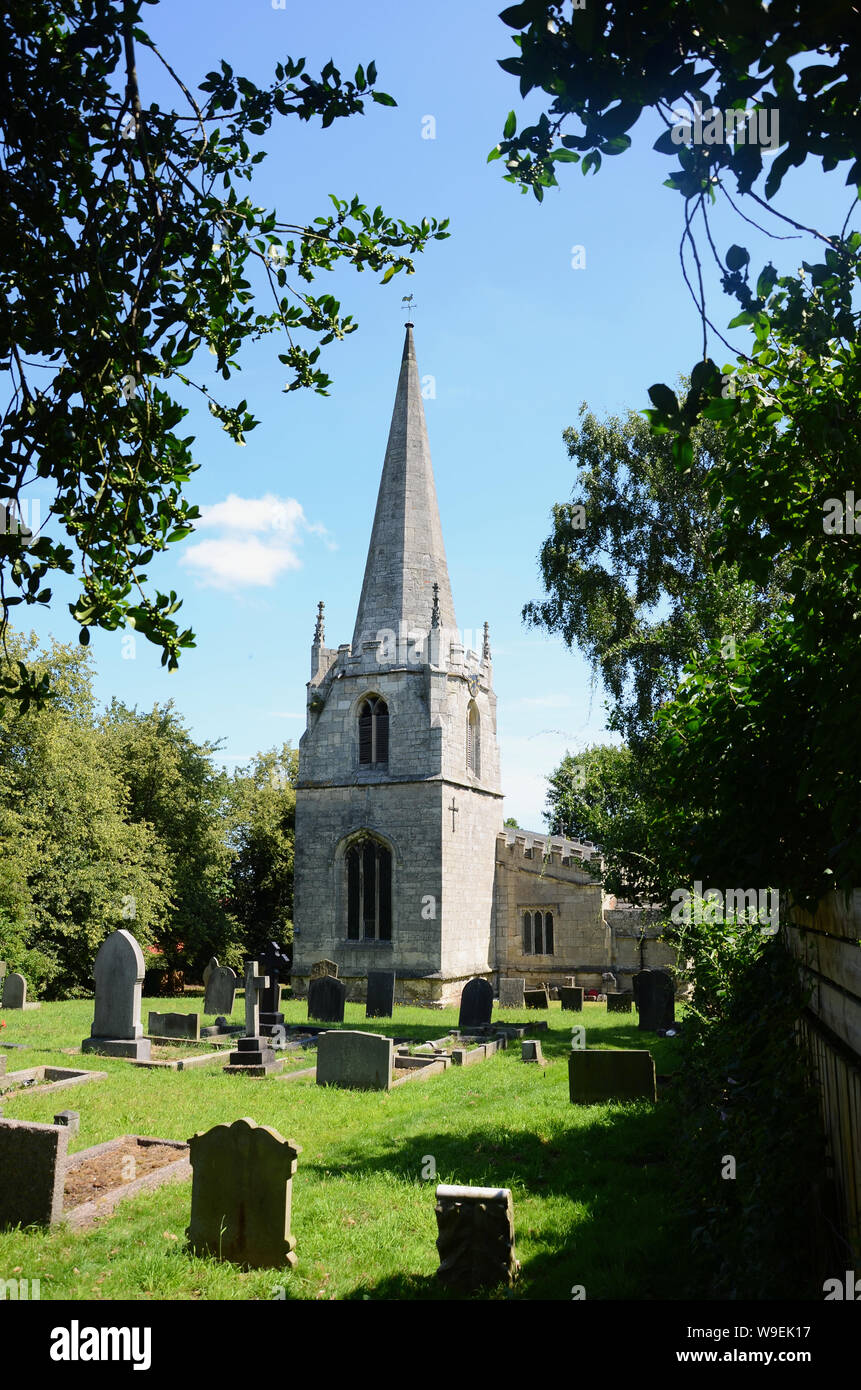 St Wilfrid's Church in the village of Scrooby, North Nottinghamshire ...