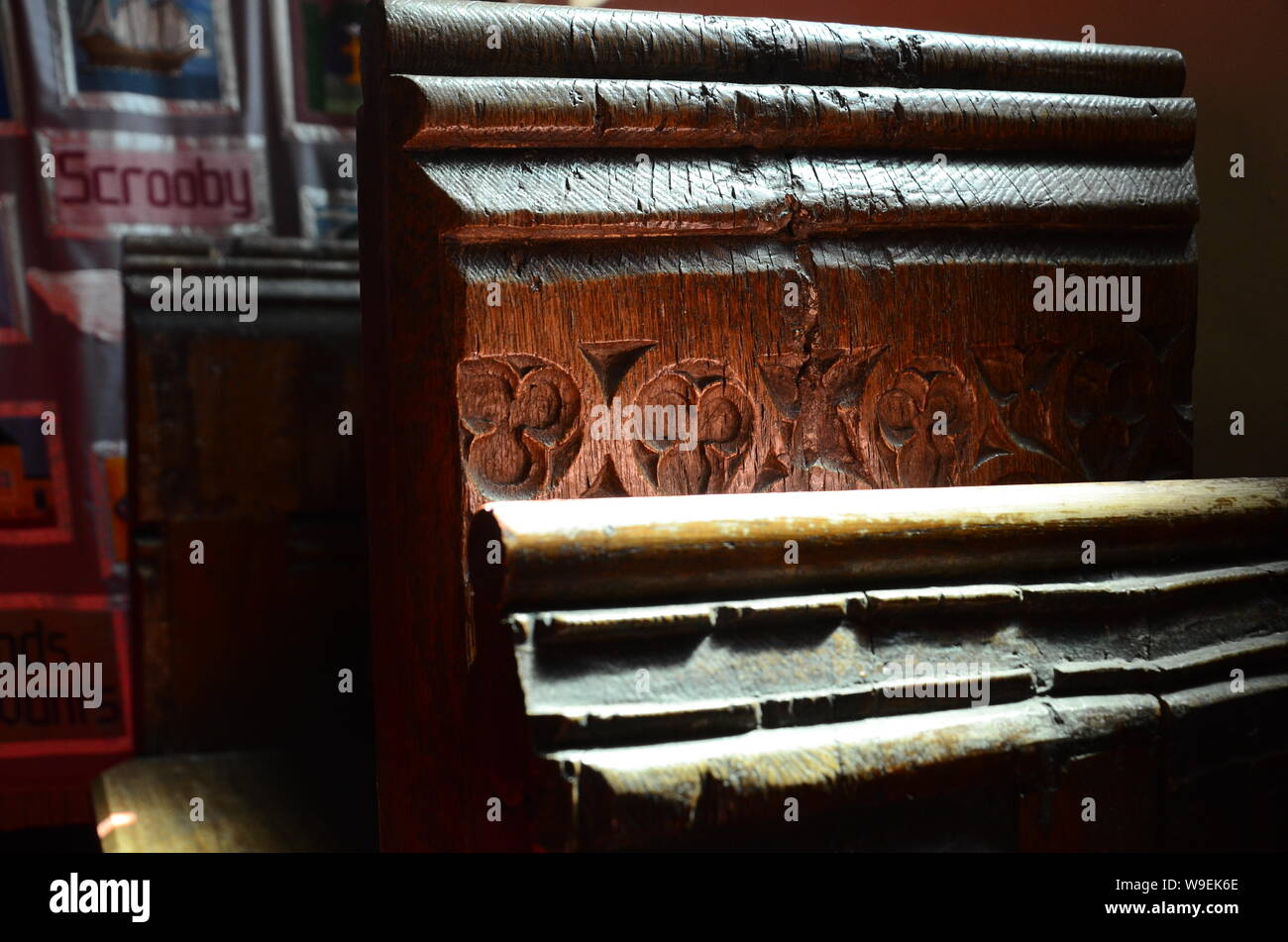 The William Brewster Pews in Scrooby Church, Nottinghamshire, England ...