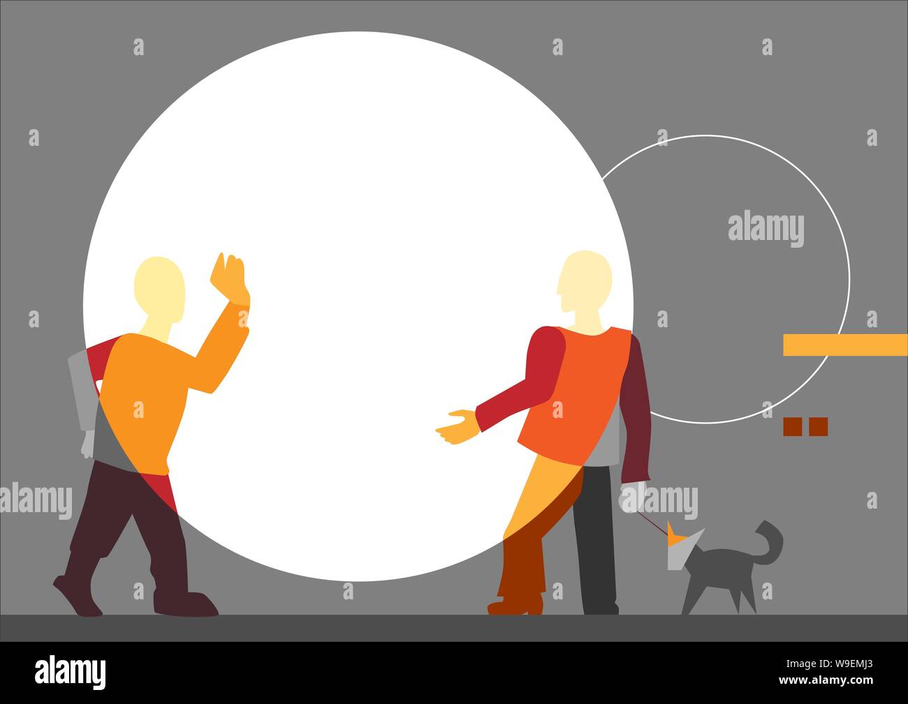 Two men talking Stock Vector Images - Alamy