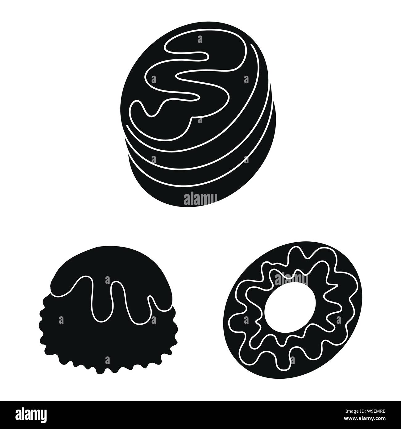 Vector design of sweetness and product logo. Set of sweetness and sweet ...
