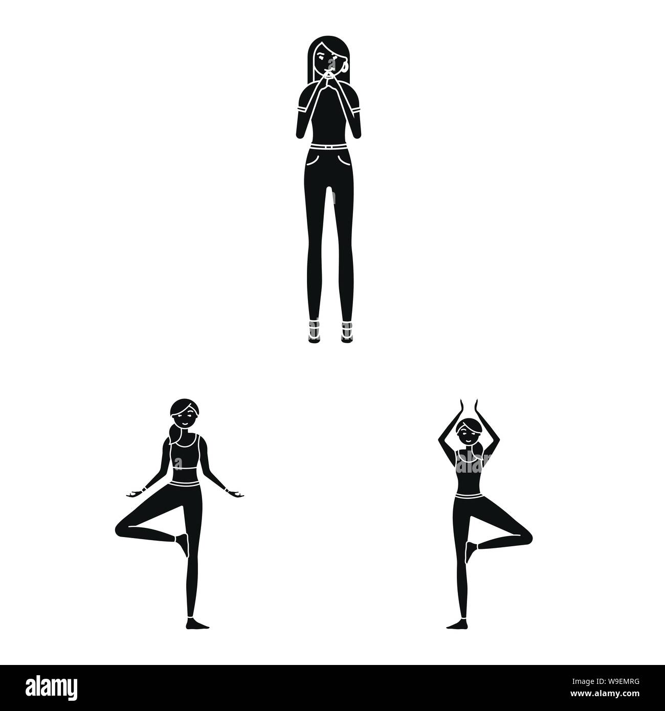 Isolated object of emotions and female symbol. Collection of emotions ...