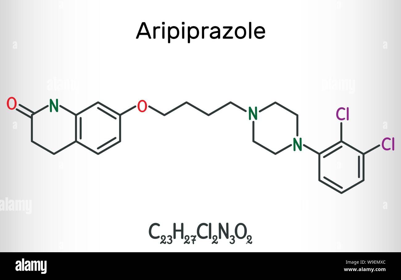 Aripiprazole, neurotransmitter, atypical antipsychotic drug molecule ...