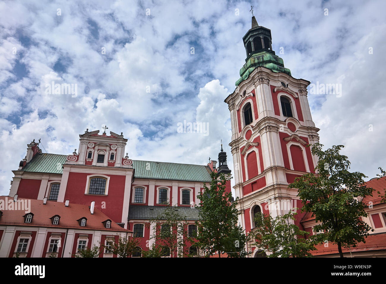belfry of the baroque, historic church in Poznan Stock Photo - Alamy