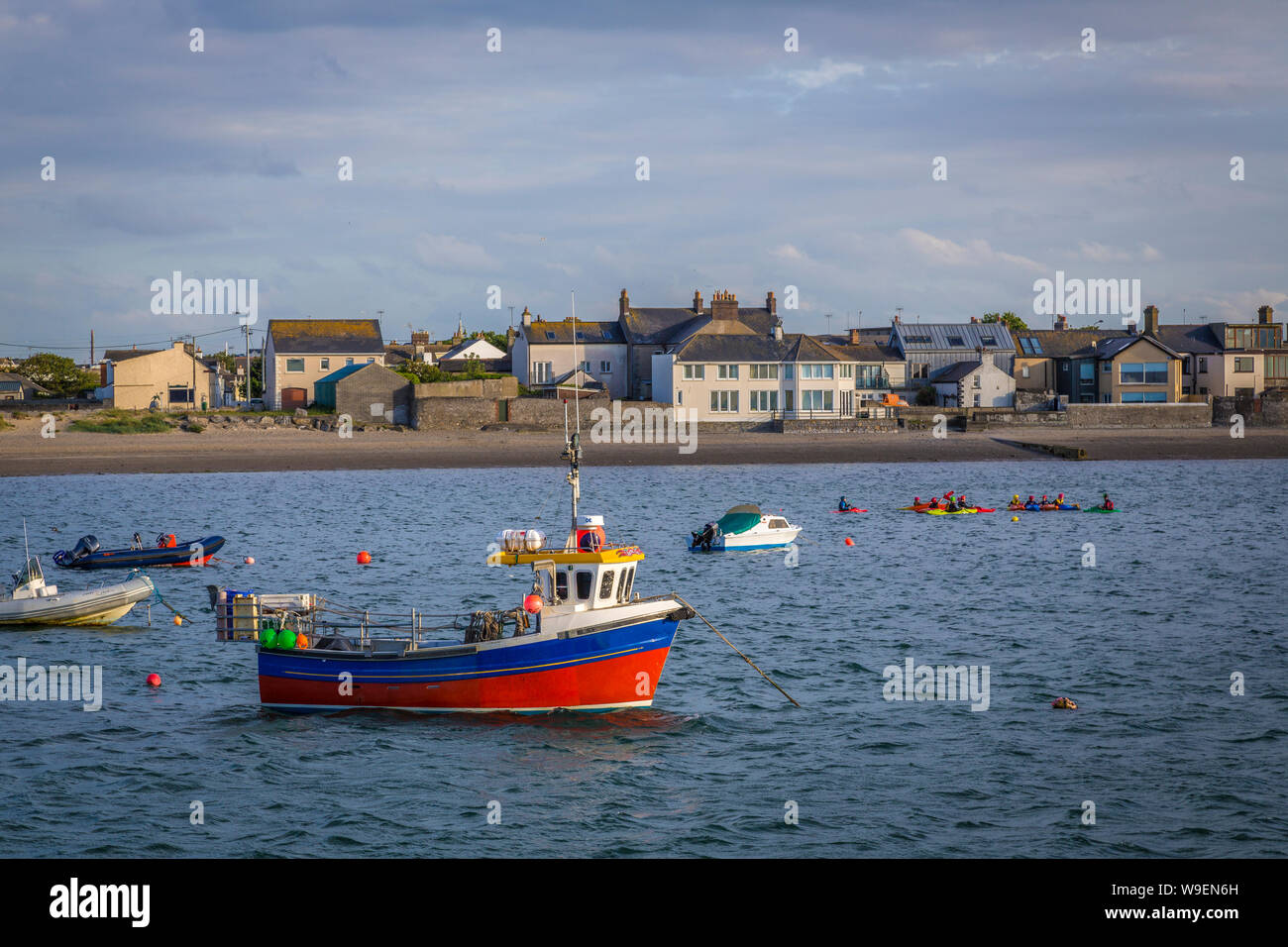 boats in a small harbour in Skerries, Co Dublin, Ireland Stock Photo ...