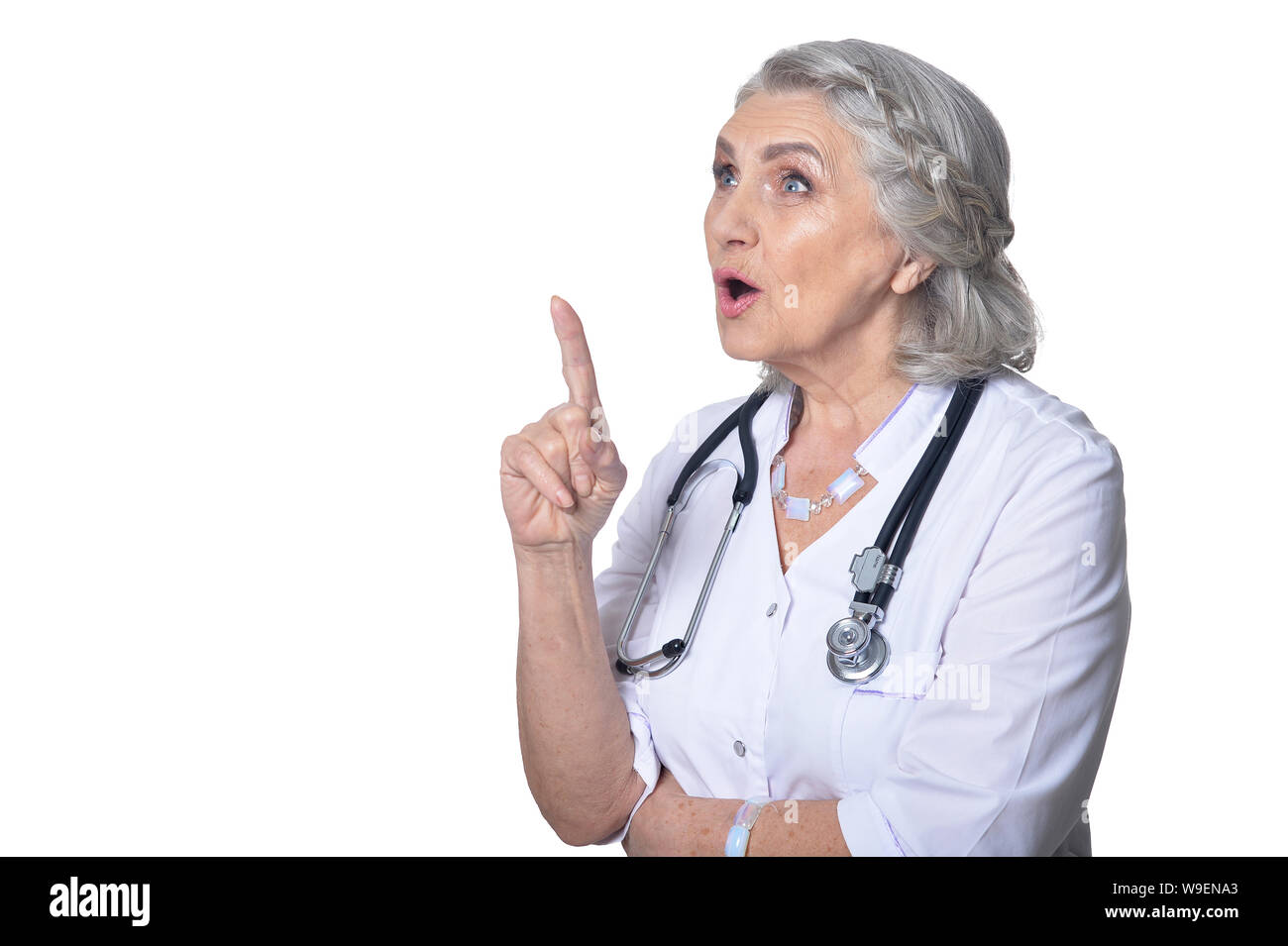 Doctor pointing his finger hi-res stock photography and images - Alamy
