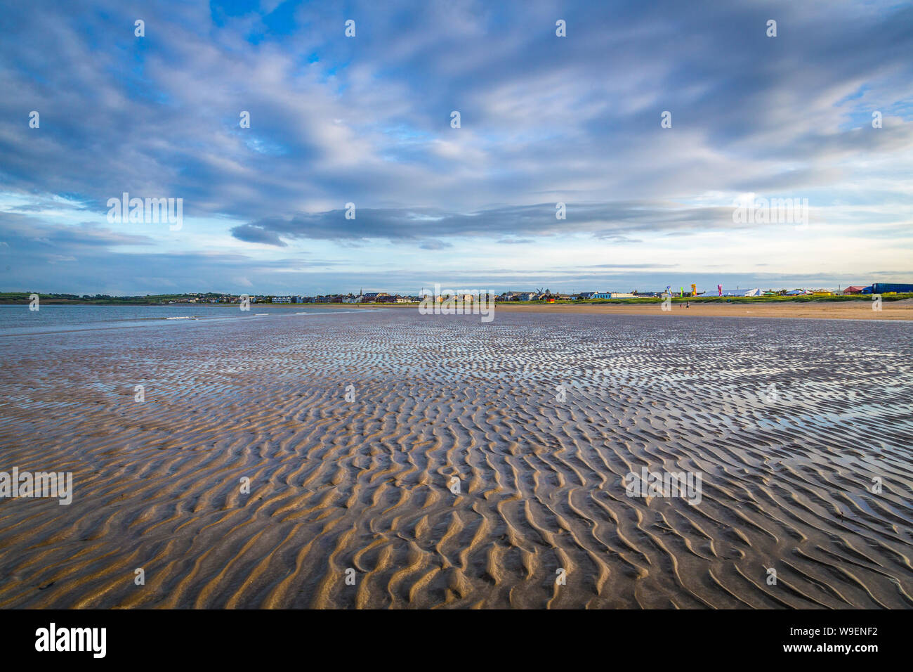 recration at the sandy beach in Skerries, Co Dublin, Ireland Stock ...