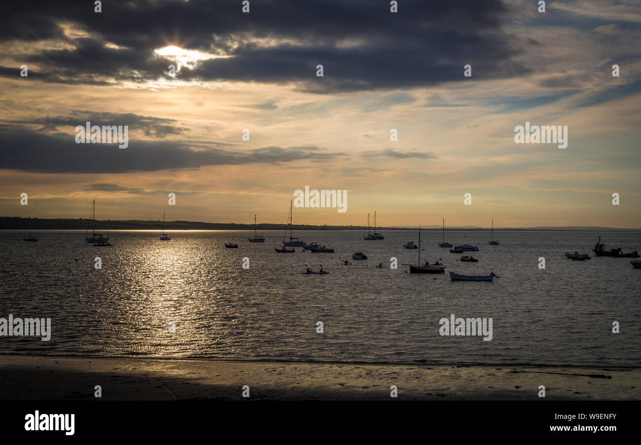 colorful sunset at Skerries, Co Dublin, Ireland Stock Photo - Alamy