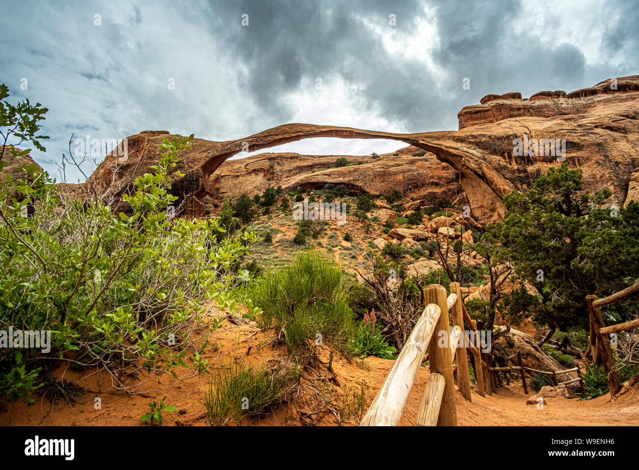 Landscape Arch in beautiful Arches National Park, Utah, USA Stock Photo ...