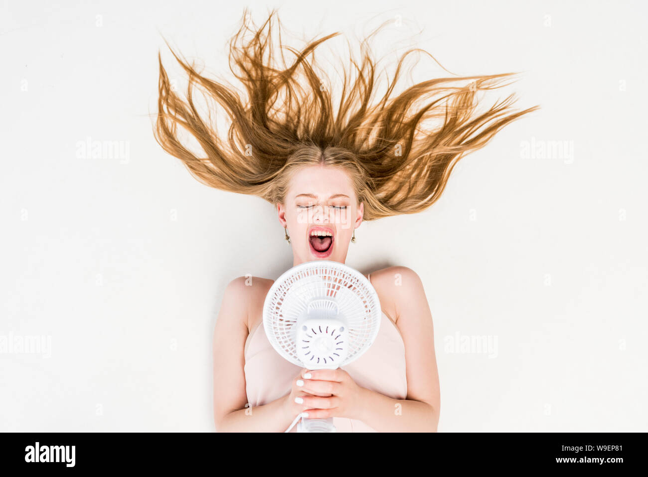 Girl Yelling In Fan High Resolution Stock Photography and Images - Alamy