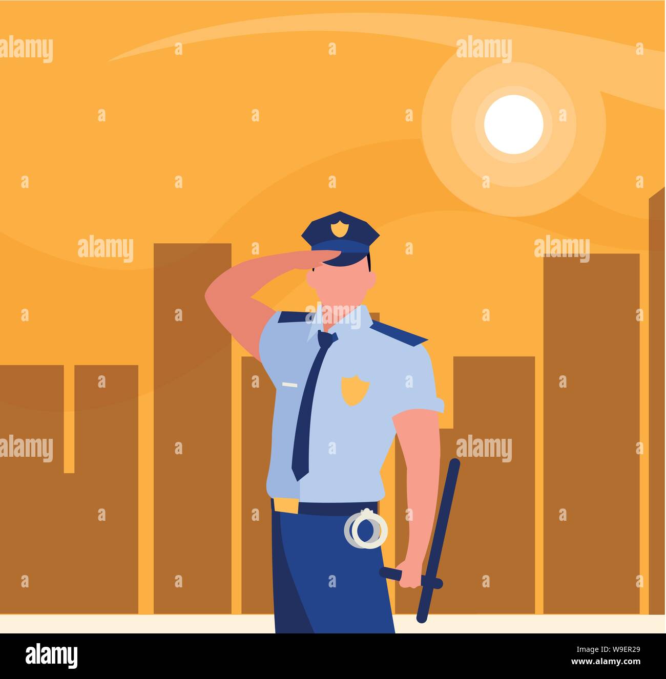 police officer law character vector illustration design Stock Vector ...