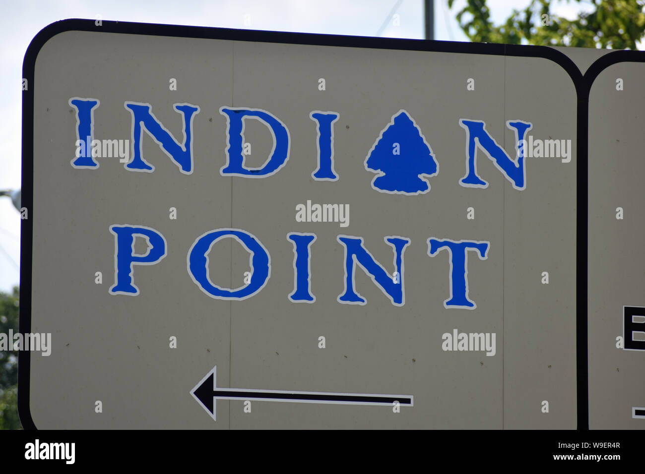 Indian Point Road Sign Stock Photo - Alamy