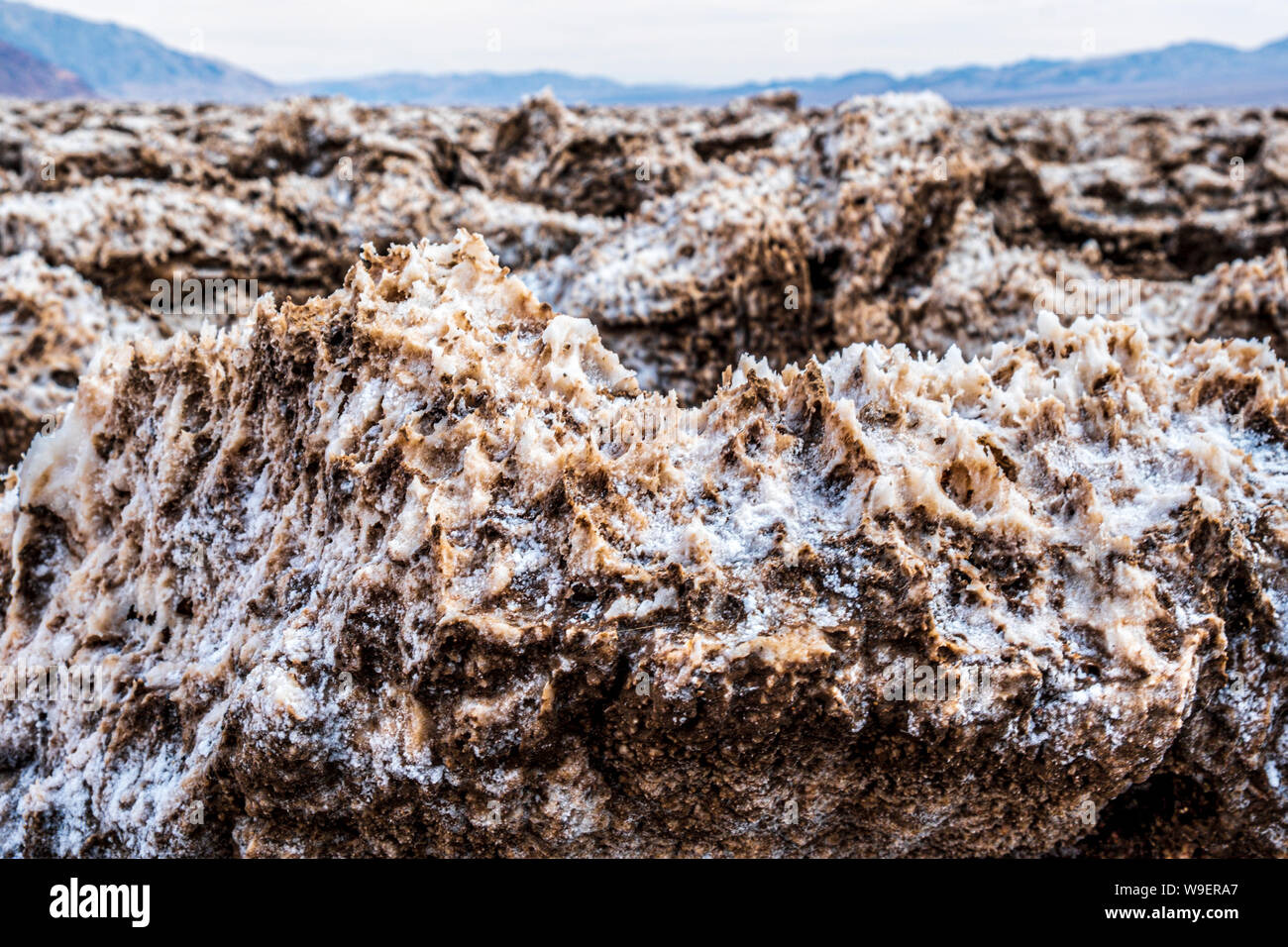 Salt at Devil's Golf Course in Death Valley, California Stock Photo - Alamy