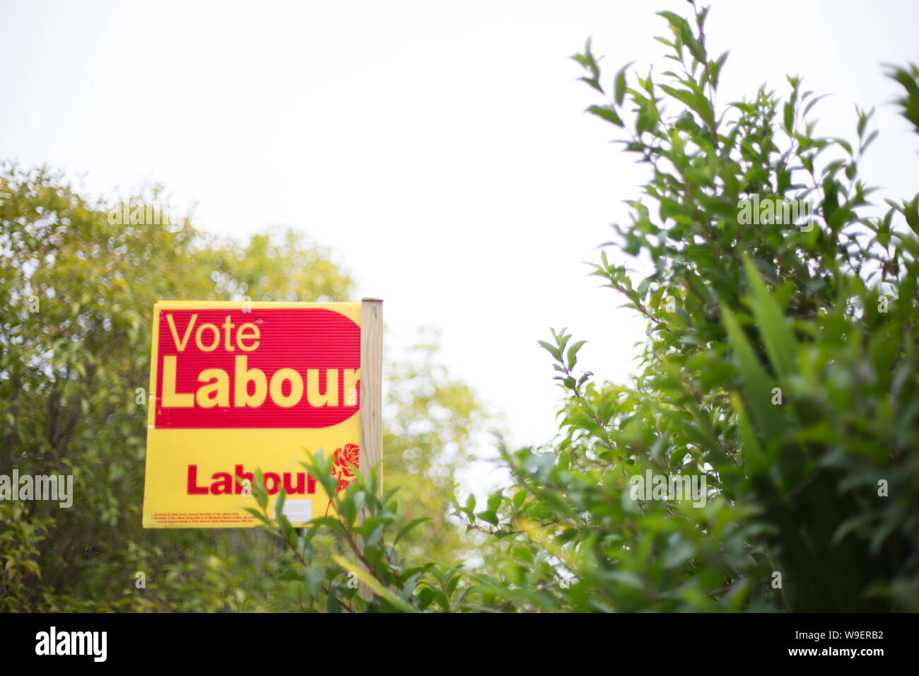 A Vote Labour Party Sign background used in political campaign before ...