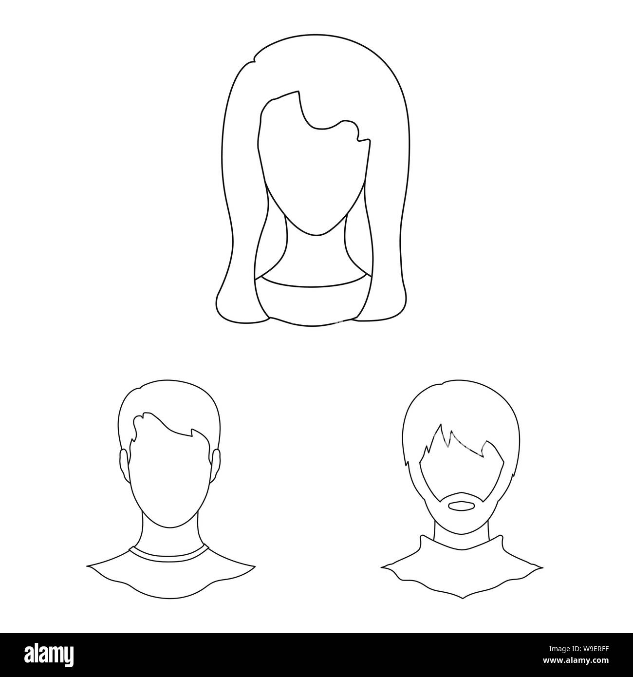Isolated object of professional and photo sign. Collection of ...