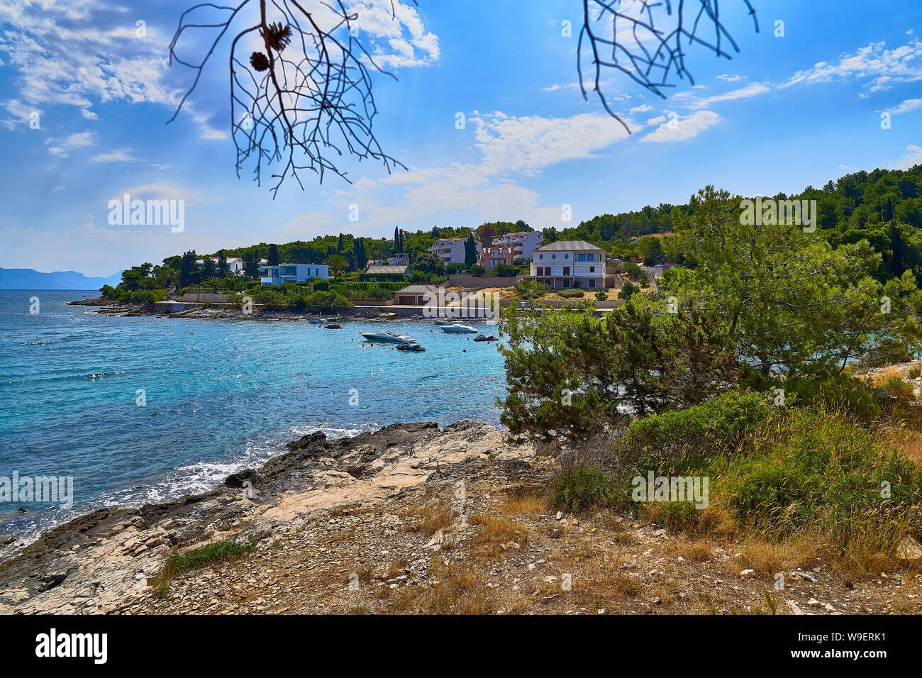 Beach on the area of Sutivan . Brac Island. Croatia Stock Photo - Alamy