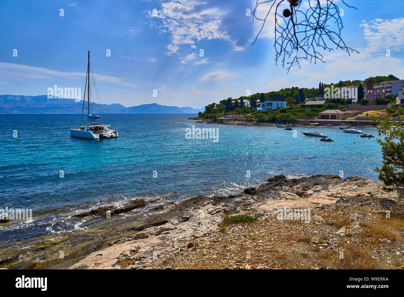 Beach on the area of Sutivan . Brac Island. Croatia Stock Photo - Alamy